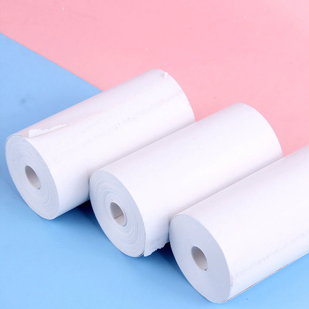 Rollo Papel Blanco con Adhesivo x 5 unidades para Impresora Portatil ...