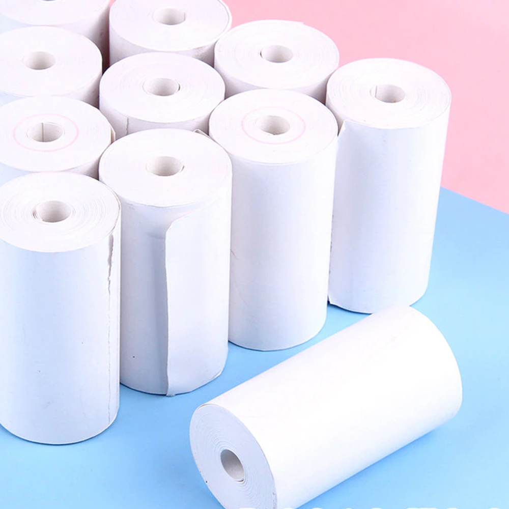 Rollo Papel Blanco con Adhesivo x 5 unidades para Impresora Portatil ...