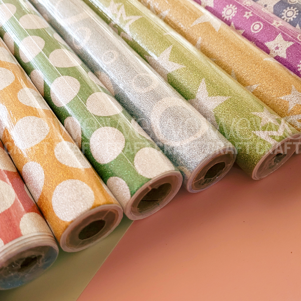 PVC Autoadhesivo 45 cm x 1 Metro Color Celeste Con Circulos